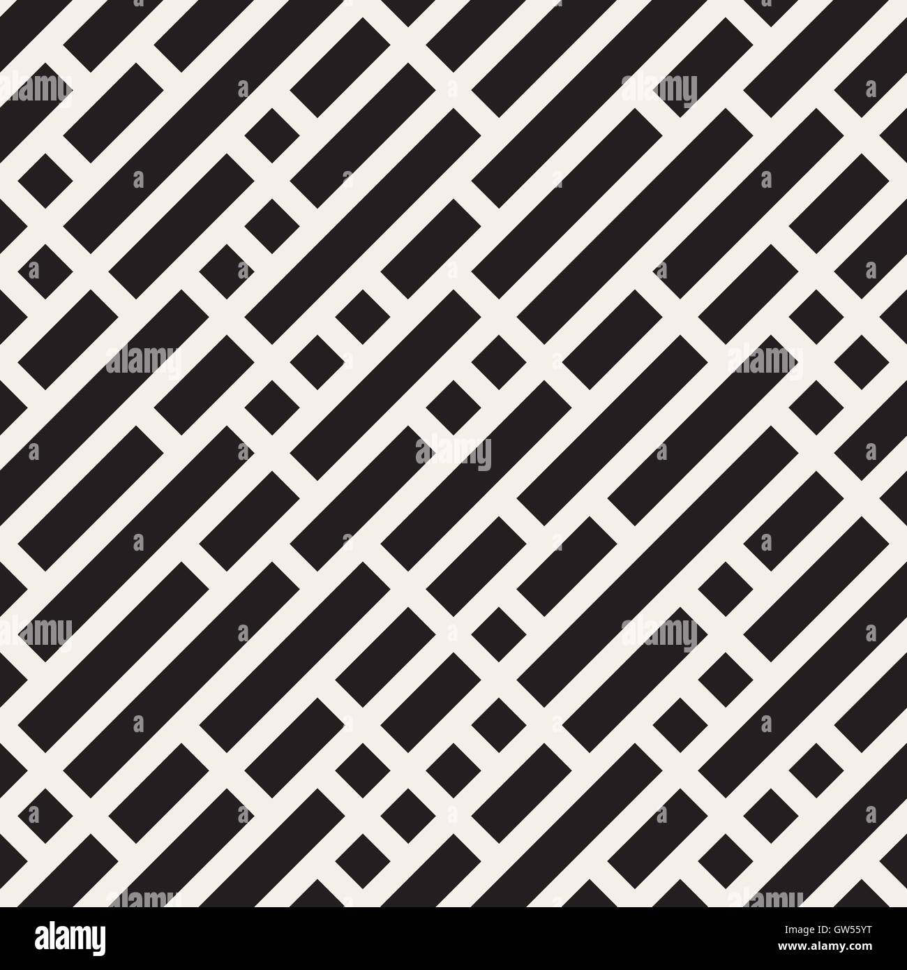 Vector Seamless Black And White Diagonal Lines Pattern Stock Vector ...