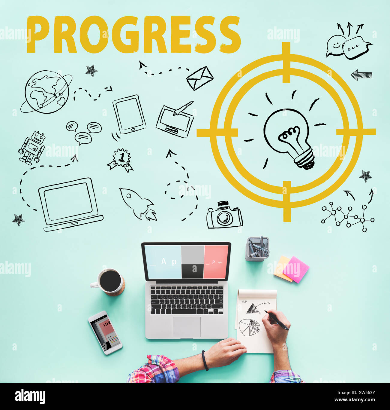 Vision Thinking Progress Invention Design Graphic Concept Stock Photo ...