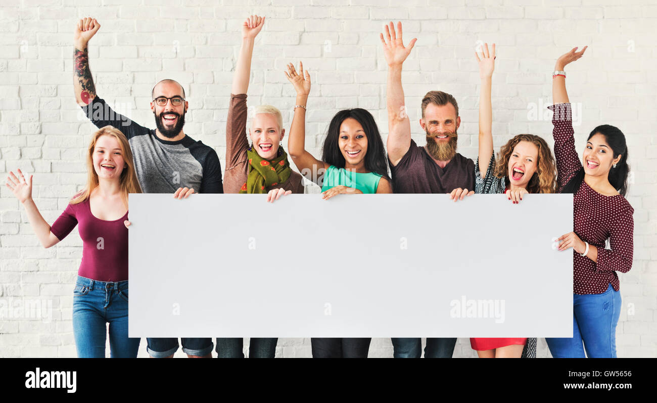 People Friendship Togetherness Copy Space Banner Concept Stock Photo ...
