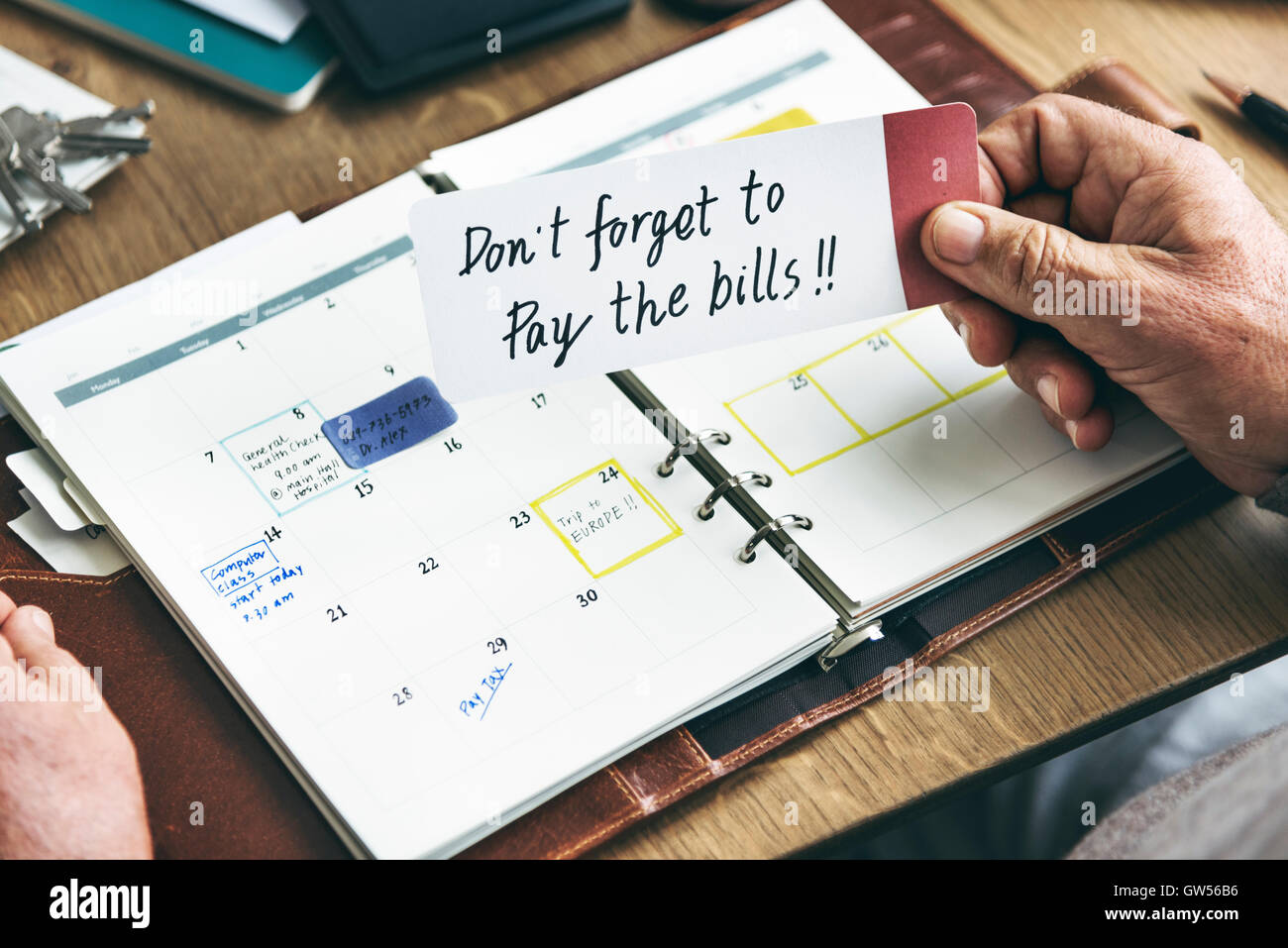 Weekly Planner Diary Organize To Do List Concept Stock Photo - Alamy