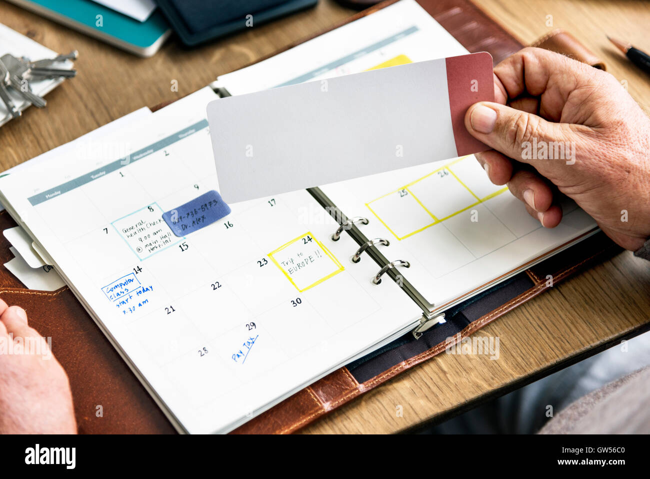 Appointment checklist planning personal hi-res stock photography and images - Alamy