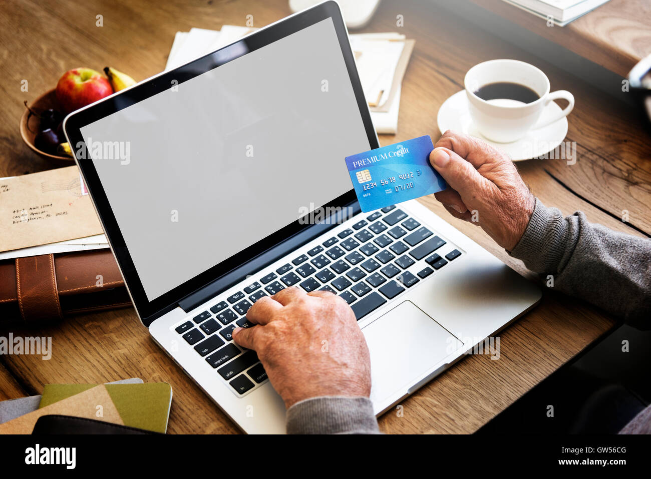 Credit Card Online Shopping Copy Space Mockup Concept Stock Photo - Alamy
