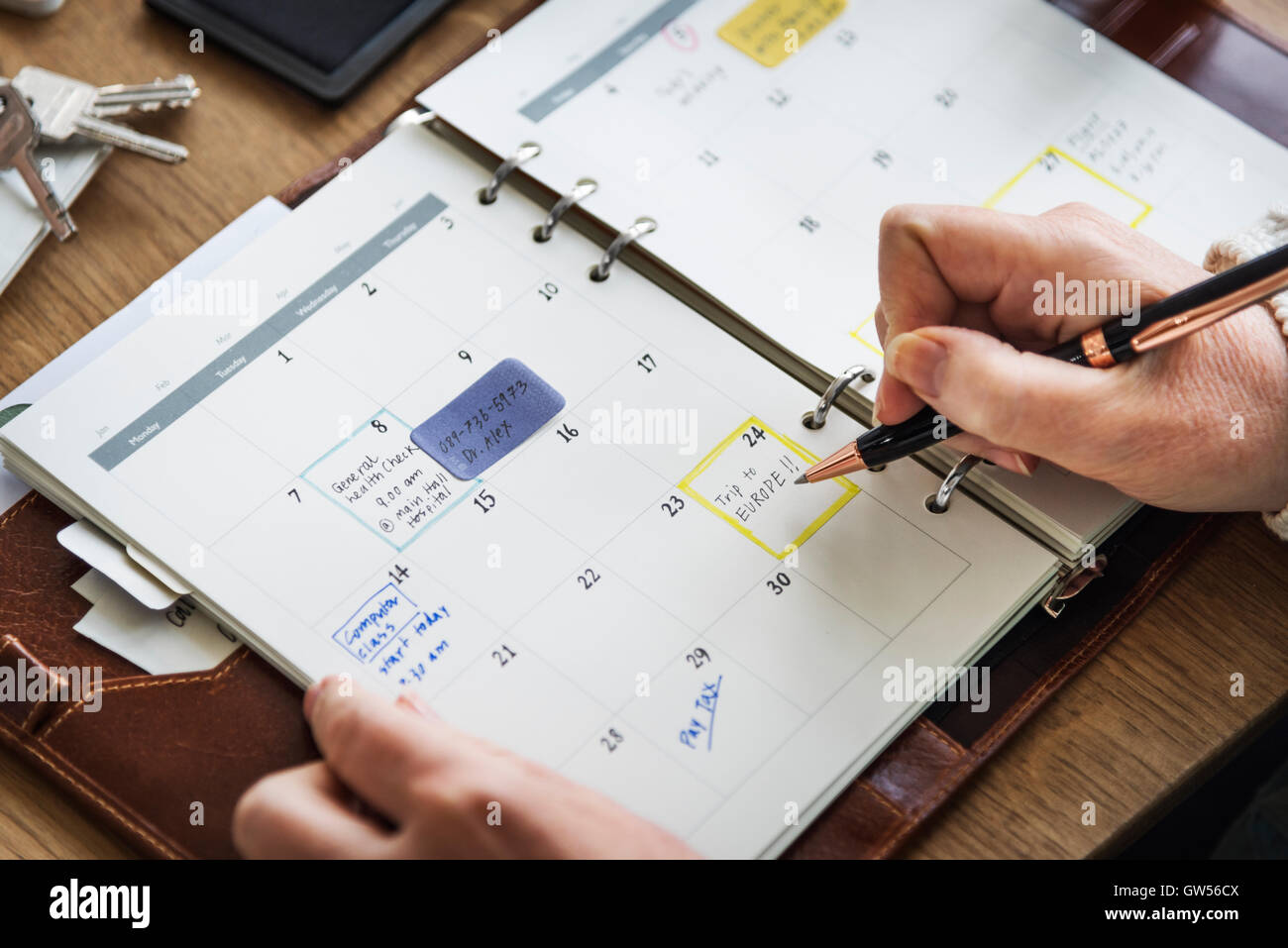 Schedule Memo Diary To Do List Concept Stock Photo - Alamy