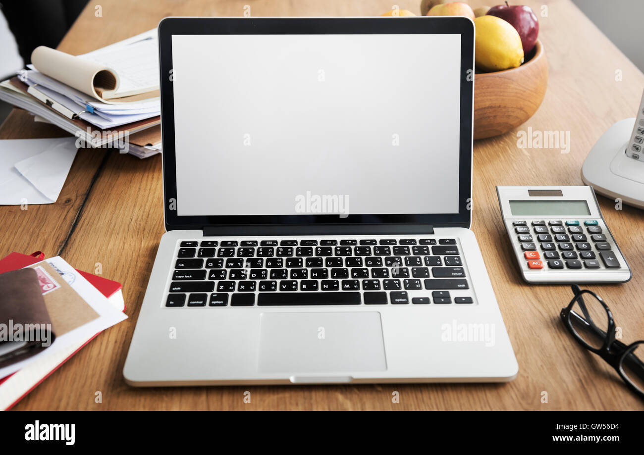Workspace Laptop Technology Copy Space Concept Stock Photo - Alamy
