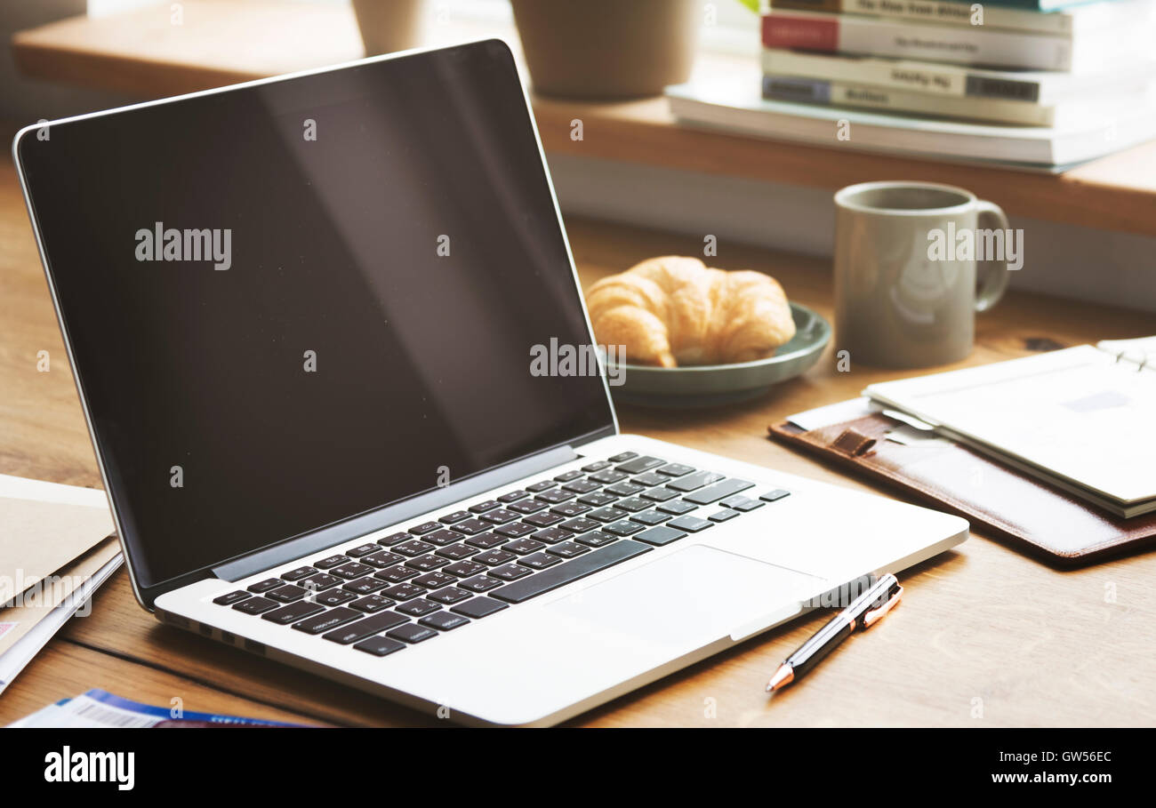 Workspace Laptop Technology Copy Space Concept Stock Photo - Alamy