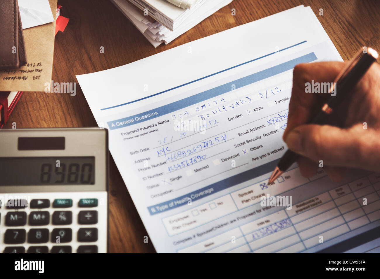 Insurance Contract Risk Assessment Healthcare Concept Stock Photo - Alamy