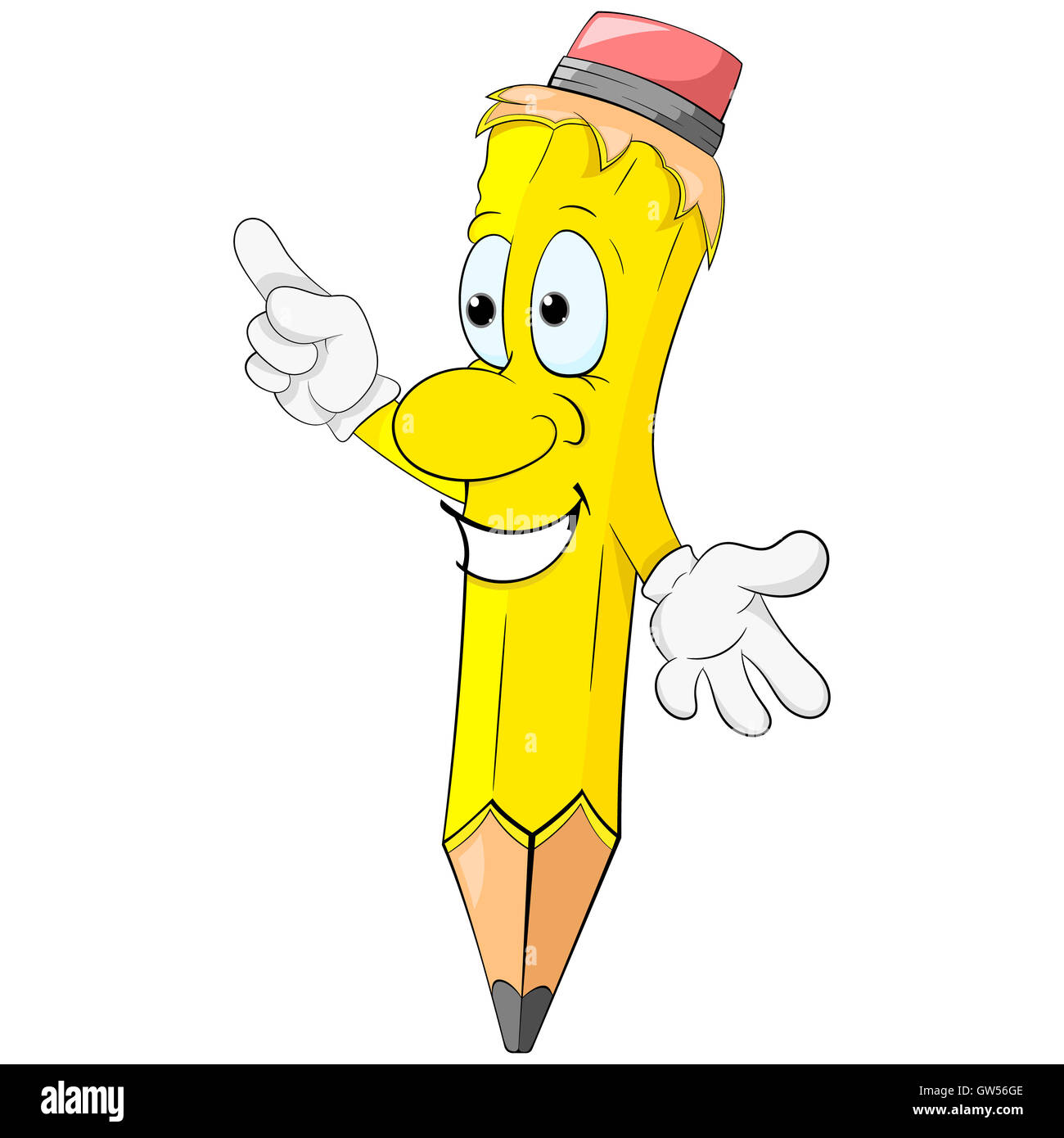 Cartoon pencil illustration Stock Photo - Alamy