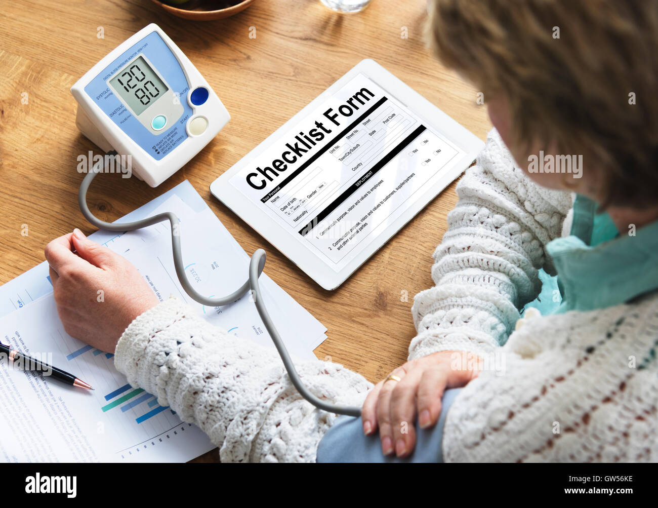 Checklist Form Document Data Information Medical Examination Concept ...