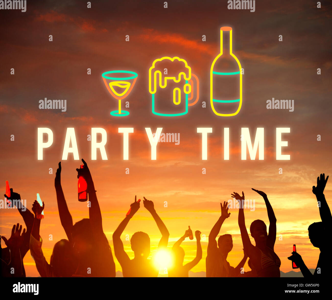 Party Night Life Fun Enjoy Concept Stock Photo - Alamy