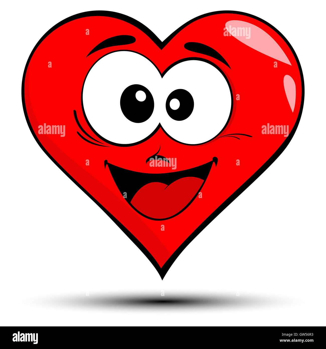 Cheerful emoticon heart eyes tongue Cut Out Stock Images & Pictures - Alamy