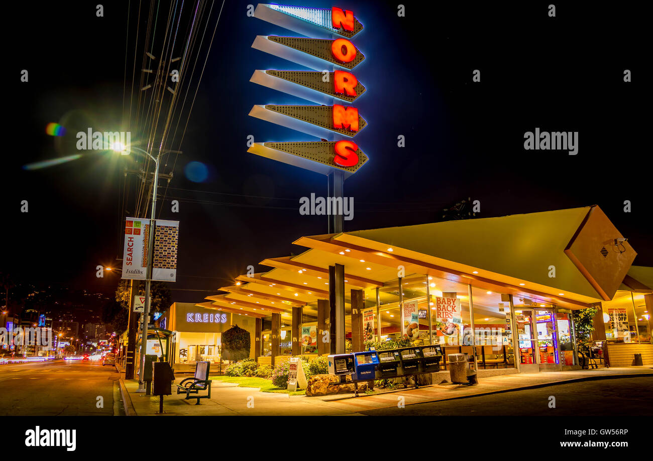 Norms Diner on La Cienega Blvd, Los Angeles CA Stock Photo, Royalty ...