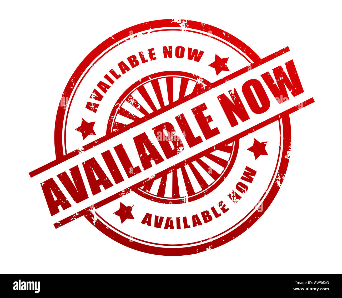 available now stamp concept 3d illustration Stock Photo - Alamy