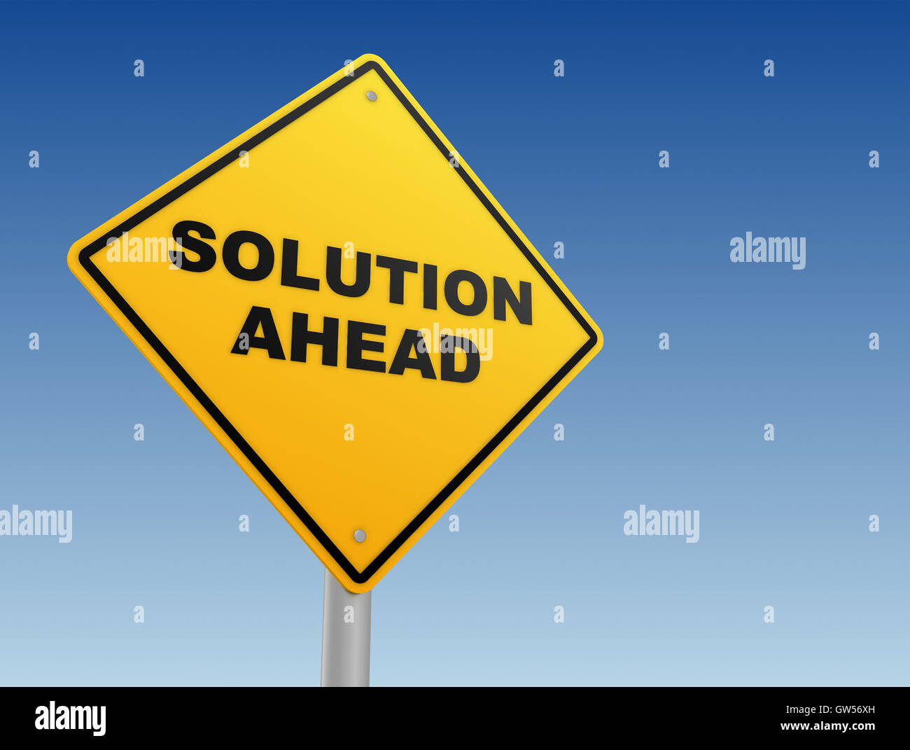 Solutions road sign 3d illustration hi-res stock photography and images ...