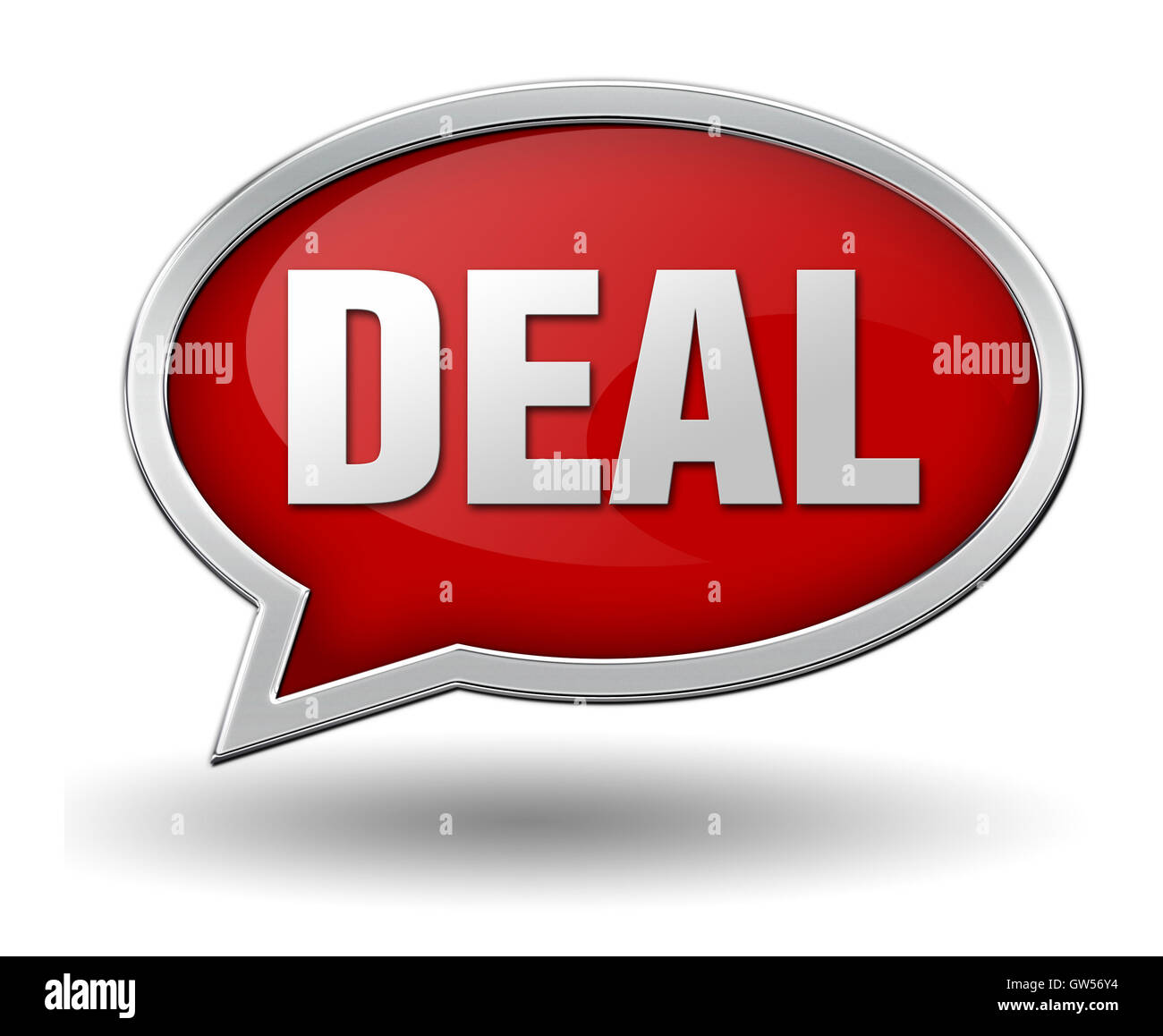 deal badge concept 3d illustration Stock Photo - Alamy