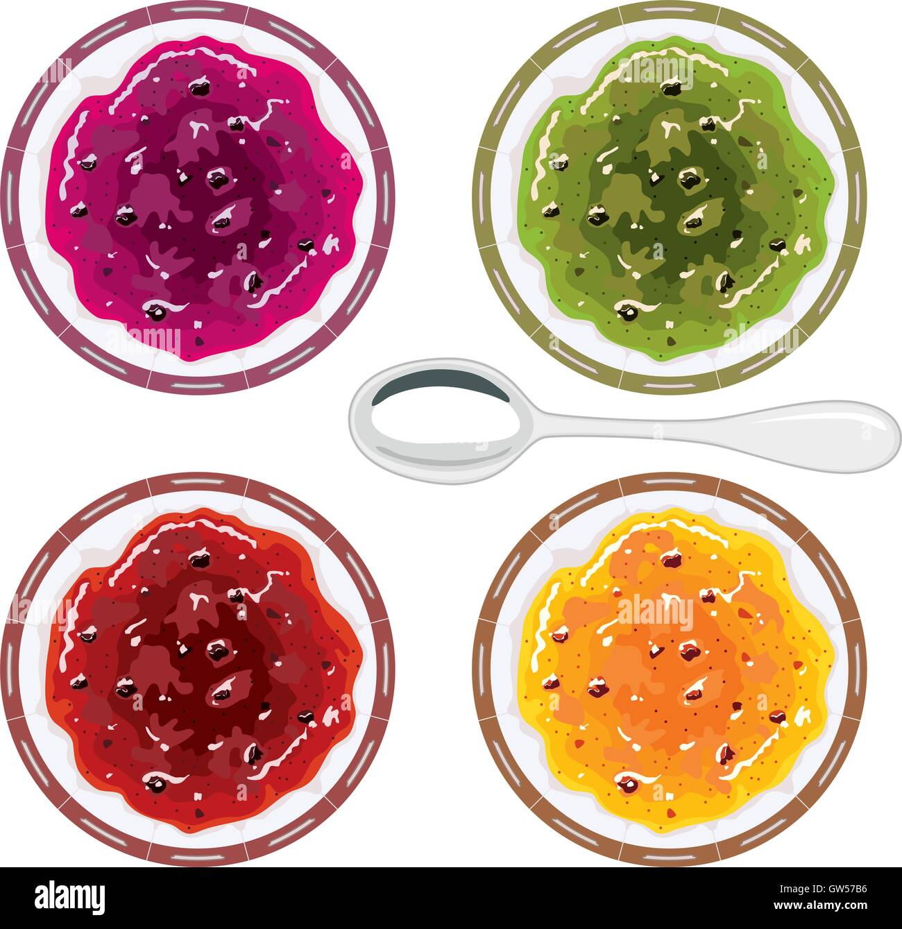 Empty glass jars isolated Stock Vector Images - Alamy