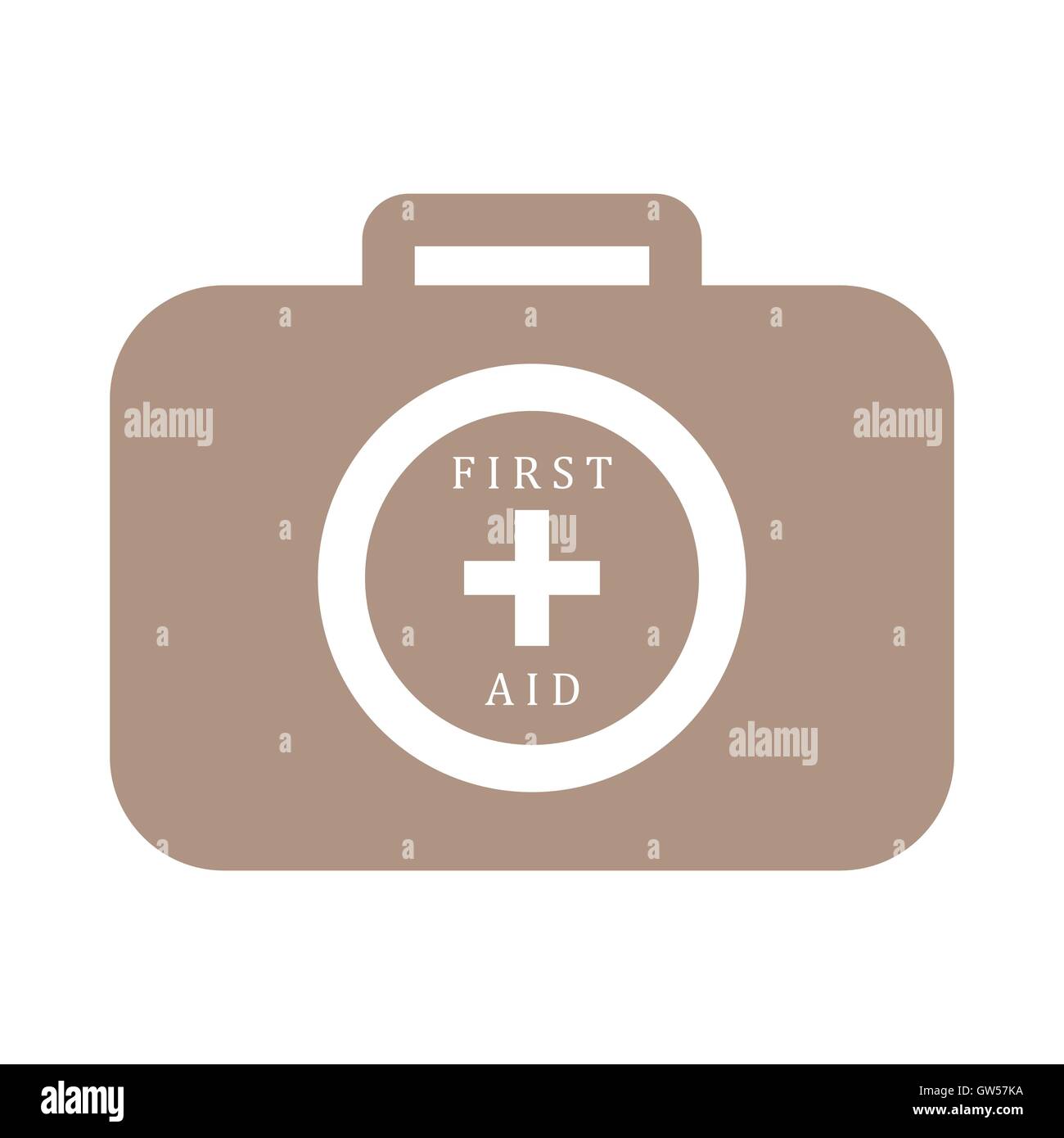 Stylized icon of a colored first aid kit on a white background Stock ...