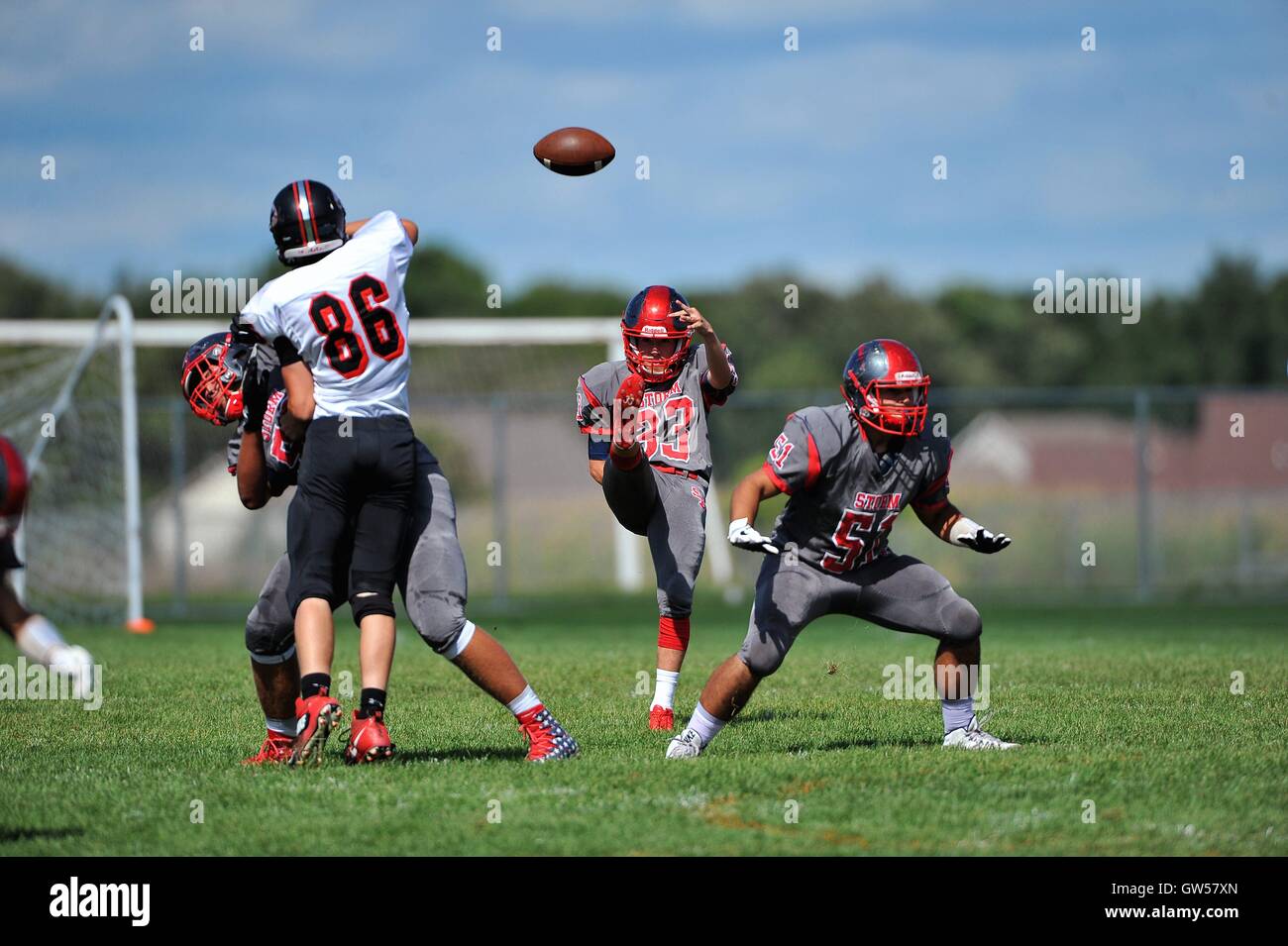 Football punt hi-res stock photography and images - Alamy