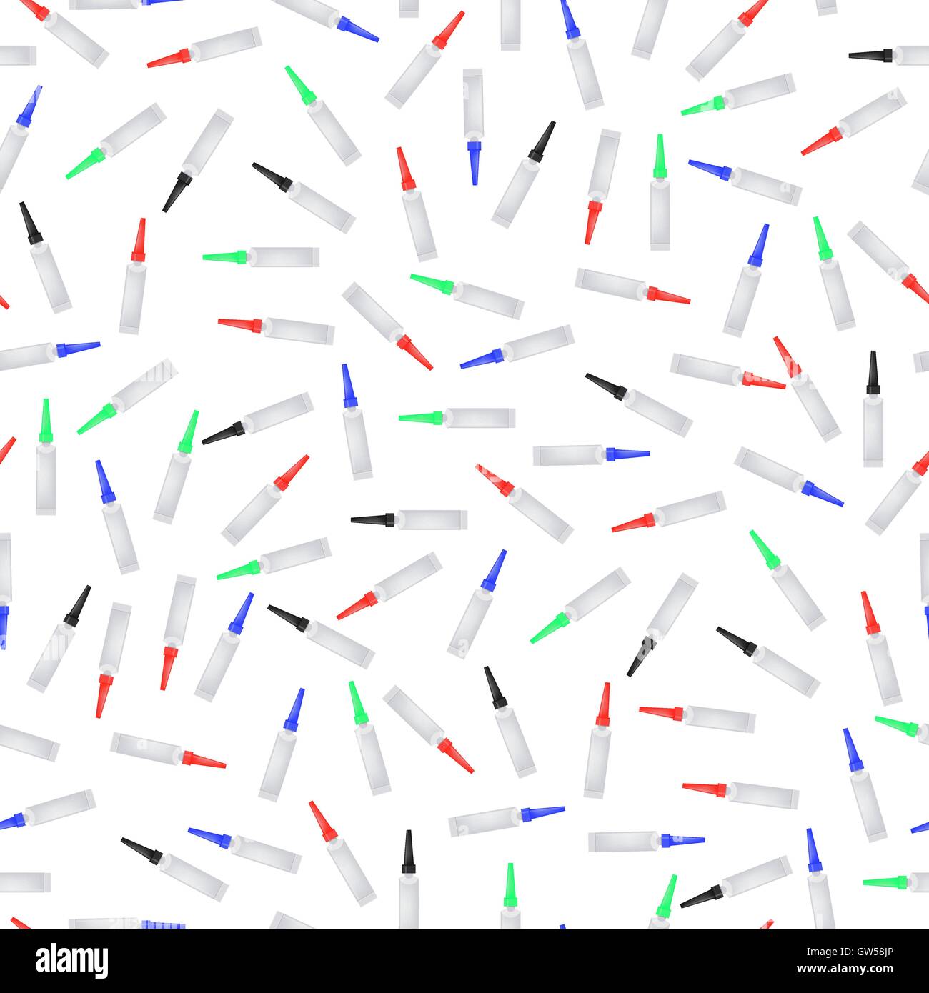 Glue Seamless Pattern. Plastic Tubes Background Stock Vector Image ...
