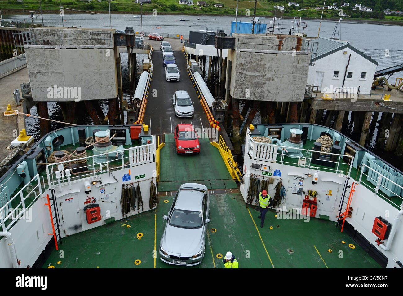 Calmac Ferry Hebrides Loading - Uig, Skye Stock Photo - Alamy