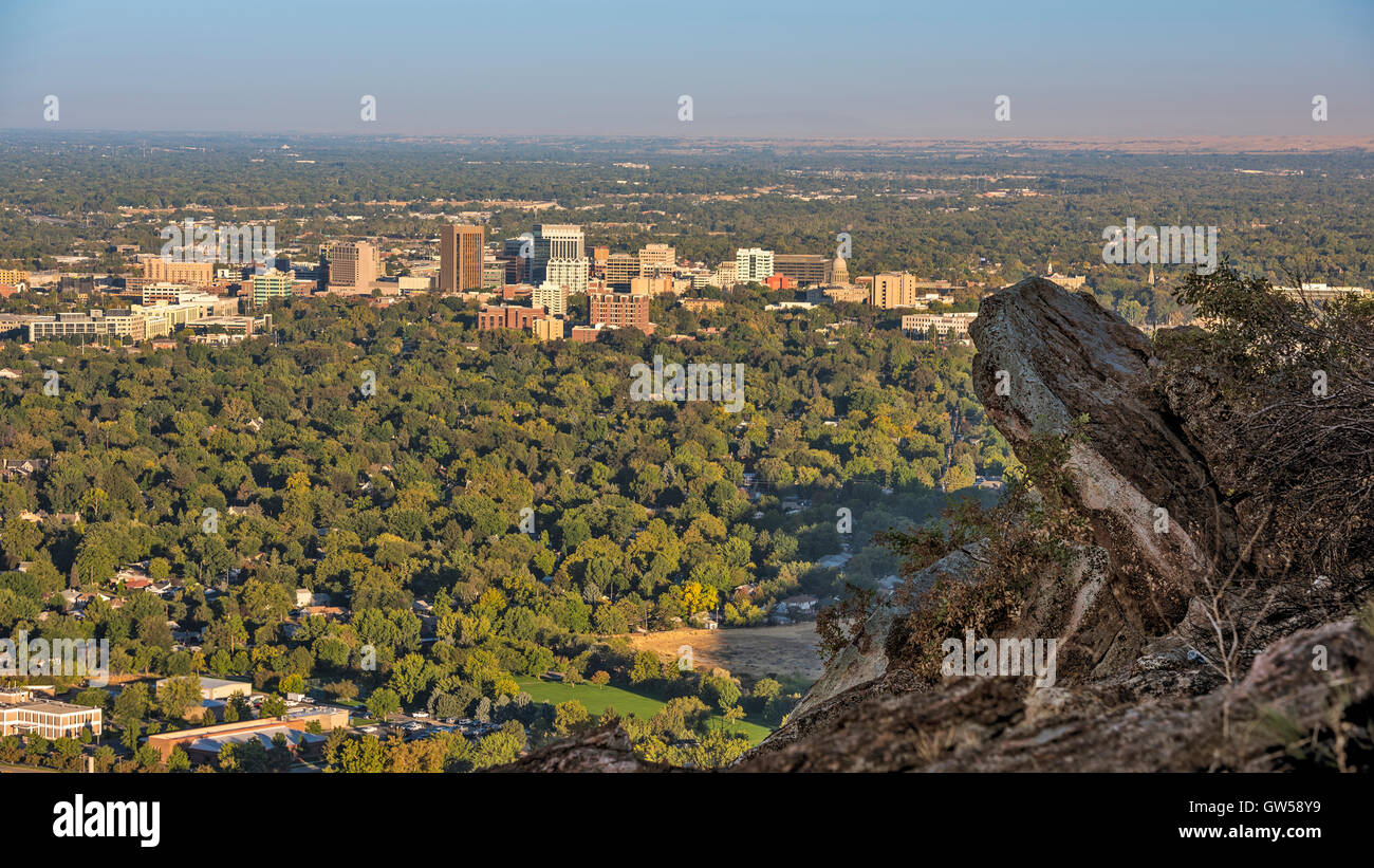 City of trees Boise Idaho in the light of morning Stock Photo - Alamy