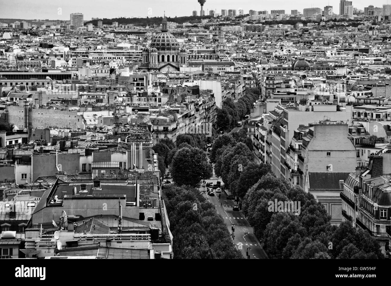 France rooftop view Black and White Stock Photos & Images - Alamy