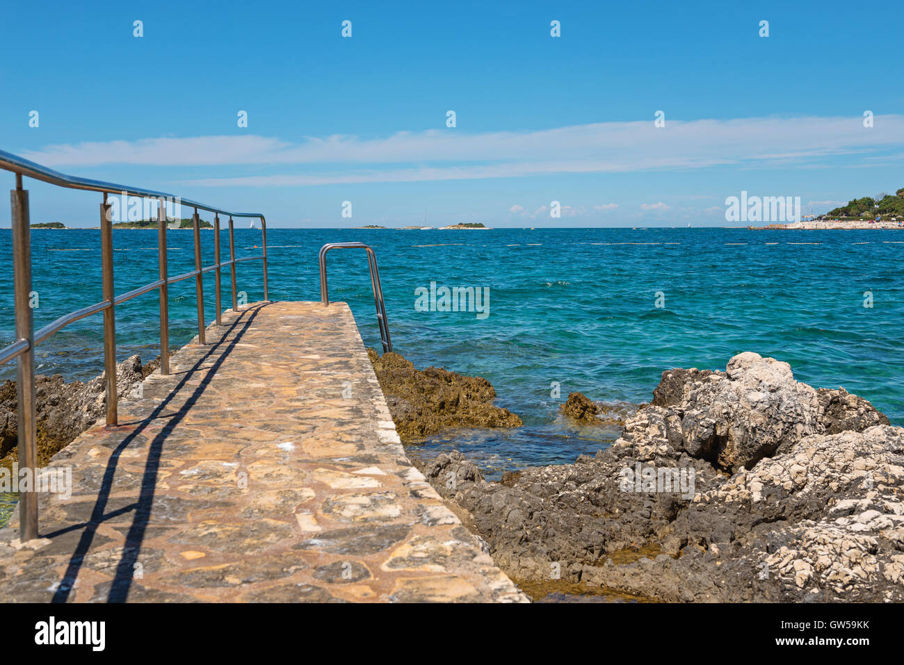 Stairs walkway rocky beach hi-res stock photography and images - Alamy