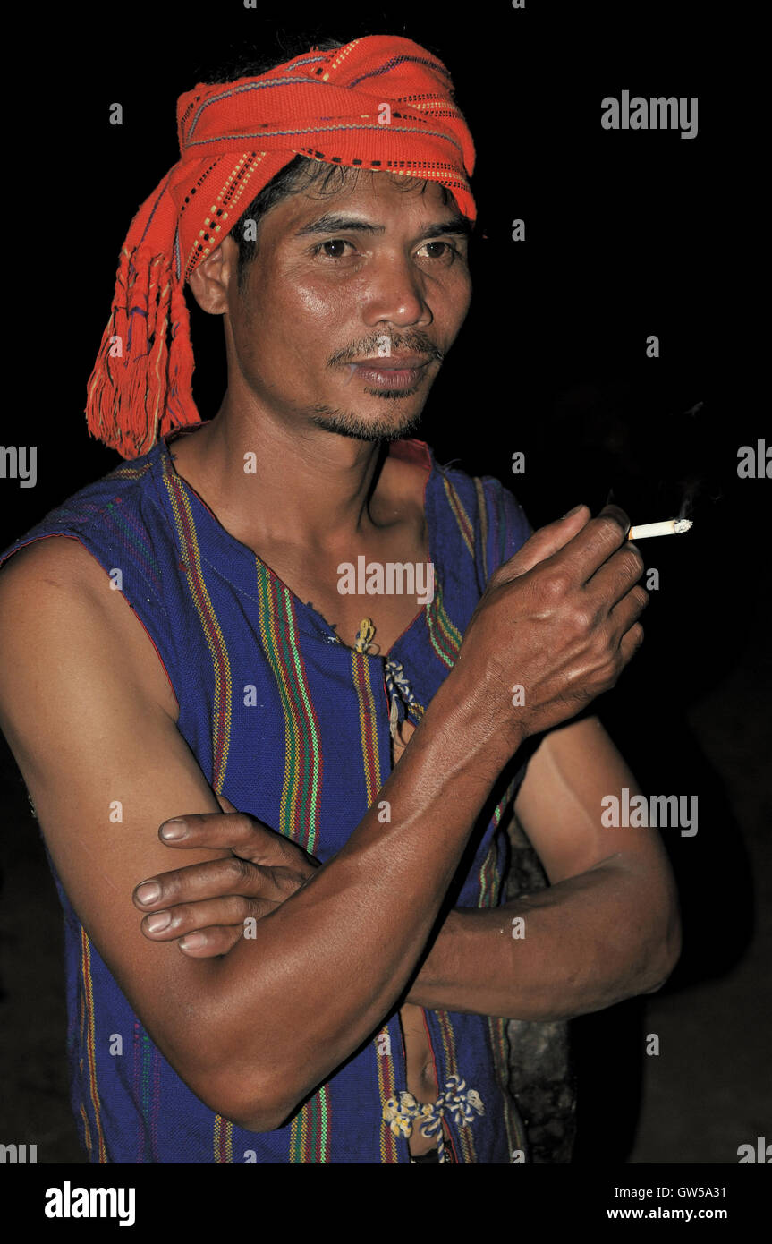 Phnong Village - celebration in traditional clothes, drinking rice wine ...
