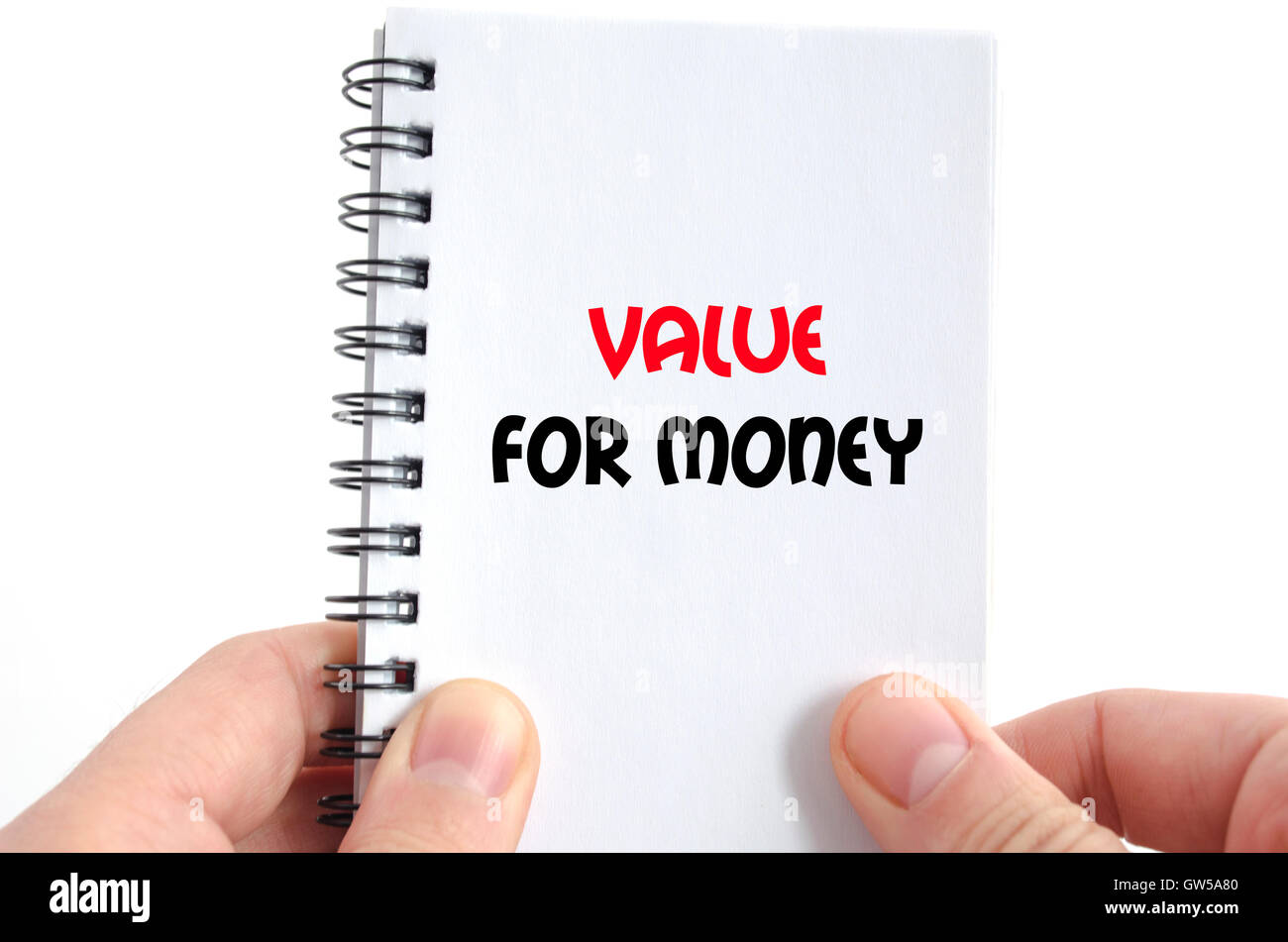 Value for money text concept isolated over white background Stock Photo ...
