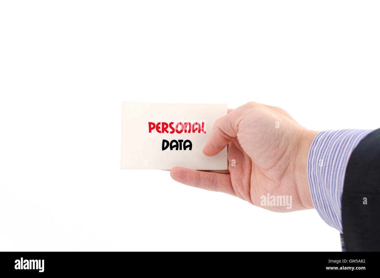 Personal data text concept isolated over white background Stock Photo ...