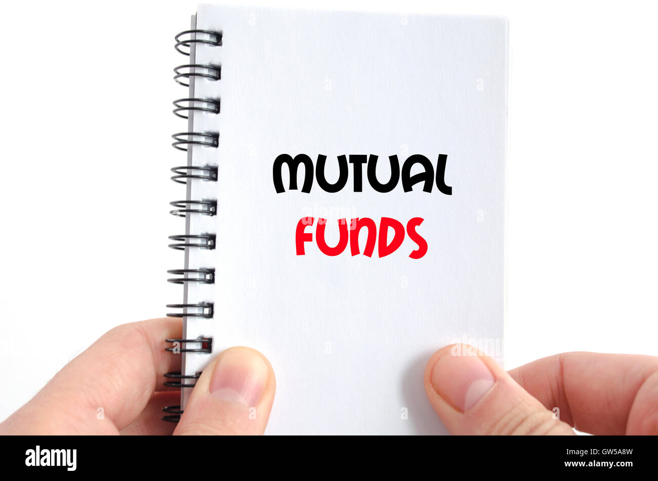 Mutual funds text concept isolated over white background Stock Photo ...