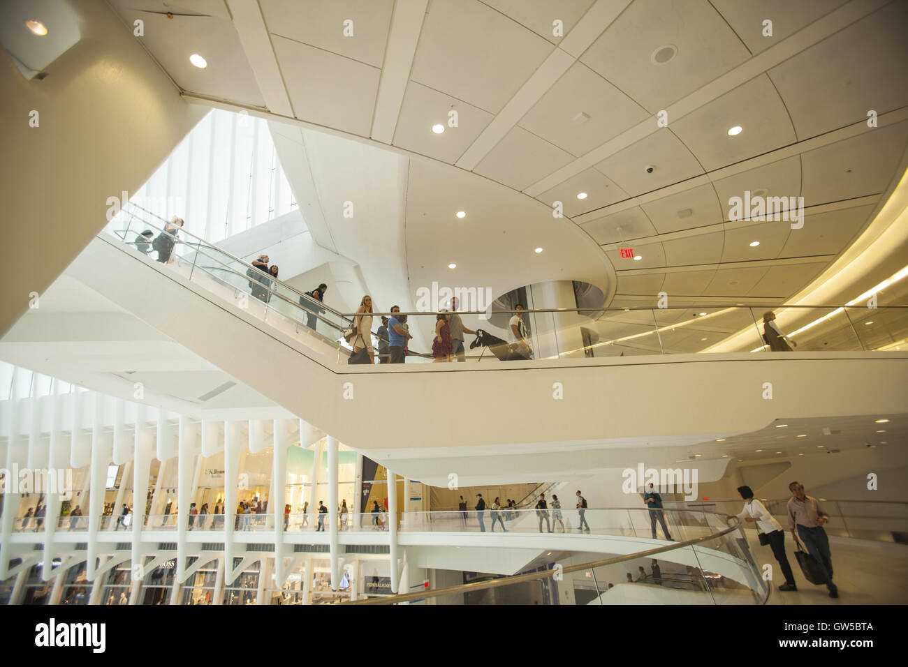 Oculus World Trade Center Mall built on the site of "Ground Zero" next ...