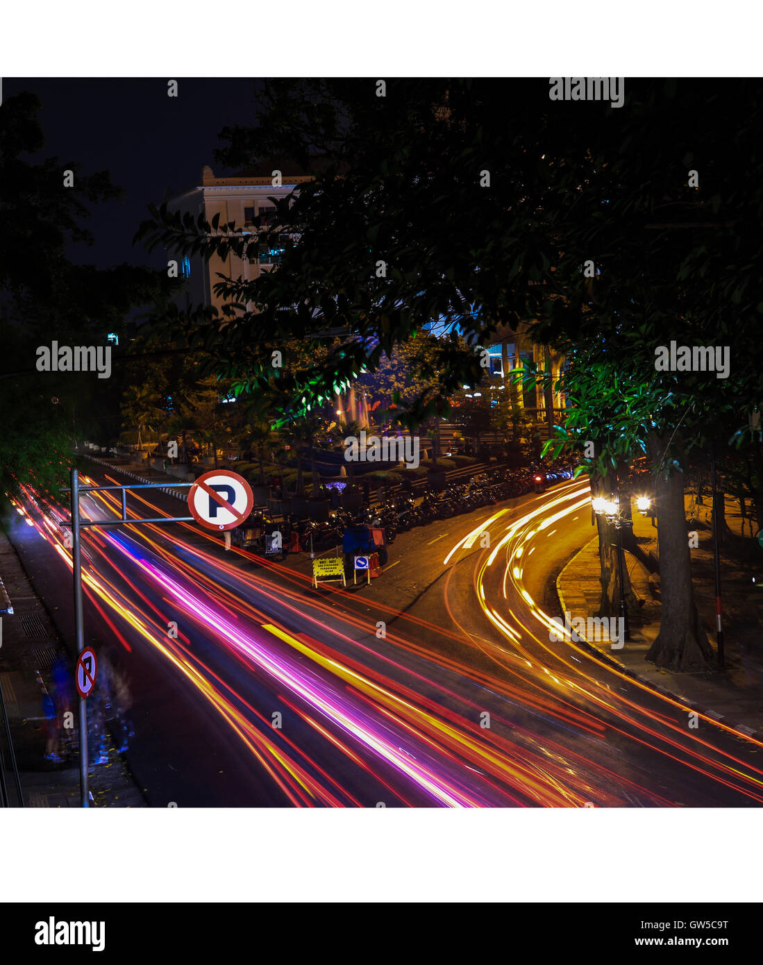 night life at bandung , one of the biggest city in indonesia Stock ...