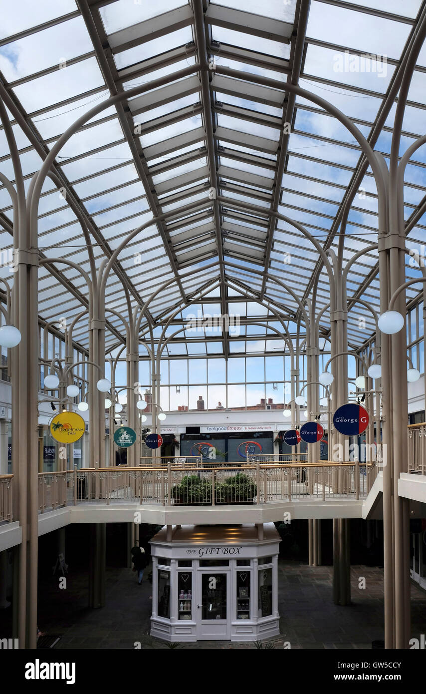 Interior of The George Shopping Centre, Grantham, Lincolnshire, England ...