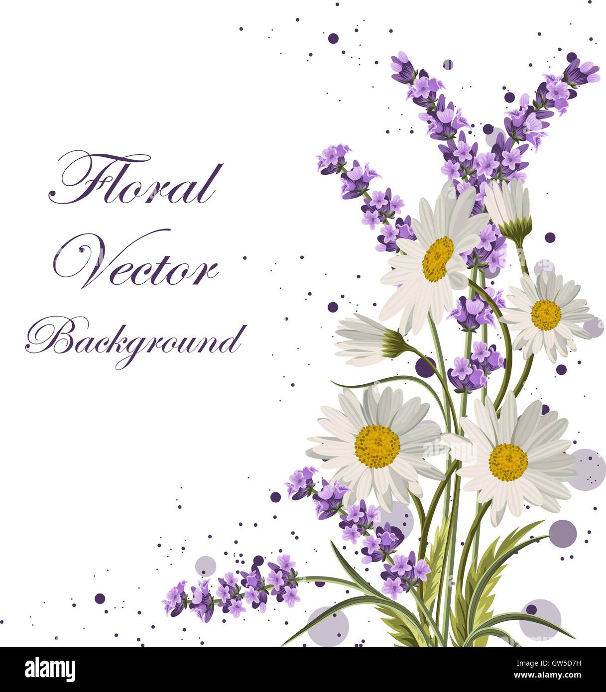 Beautiful wild flower purple Stock Vector Images - Alamy