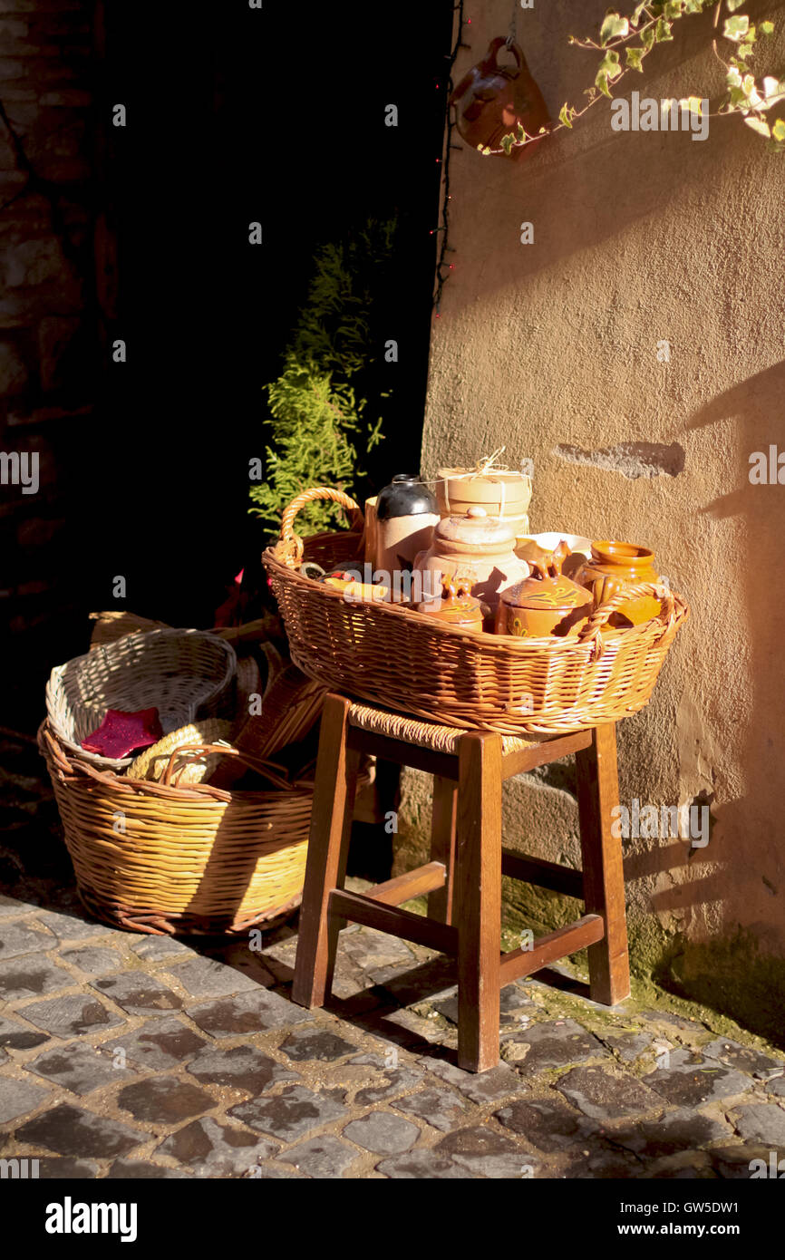 Basket full of local products Stock Photo - Alamy