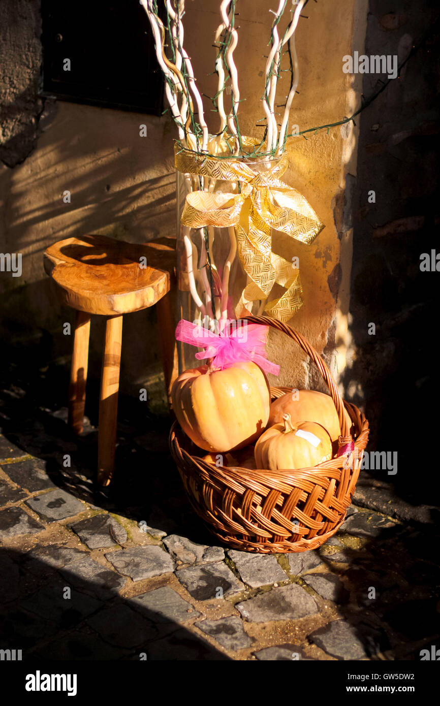 Basket full of local products Stock Photo - Alamy
