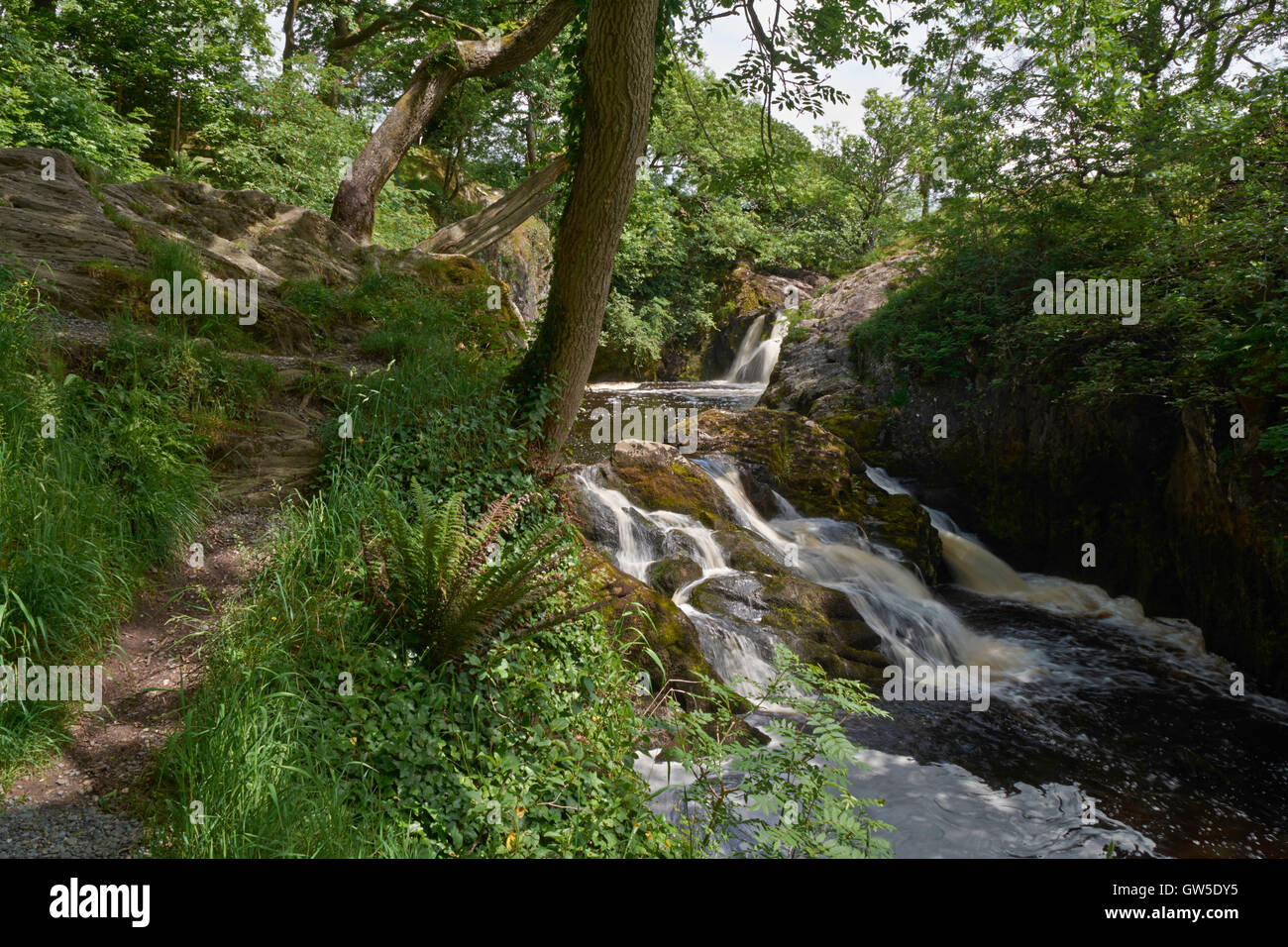 Beezley Falls Waterfall - Ingleton, Yorkshire Dales, UK Stock Photo - Alamy
