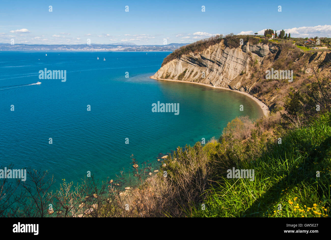 Strunjan cliff, Slovenia Stock Photo - Alamy