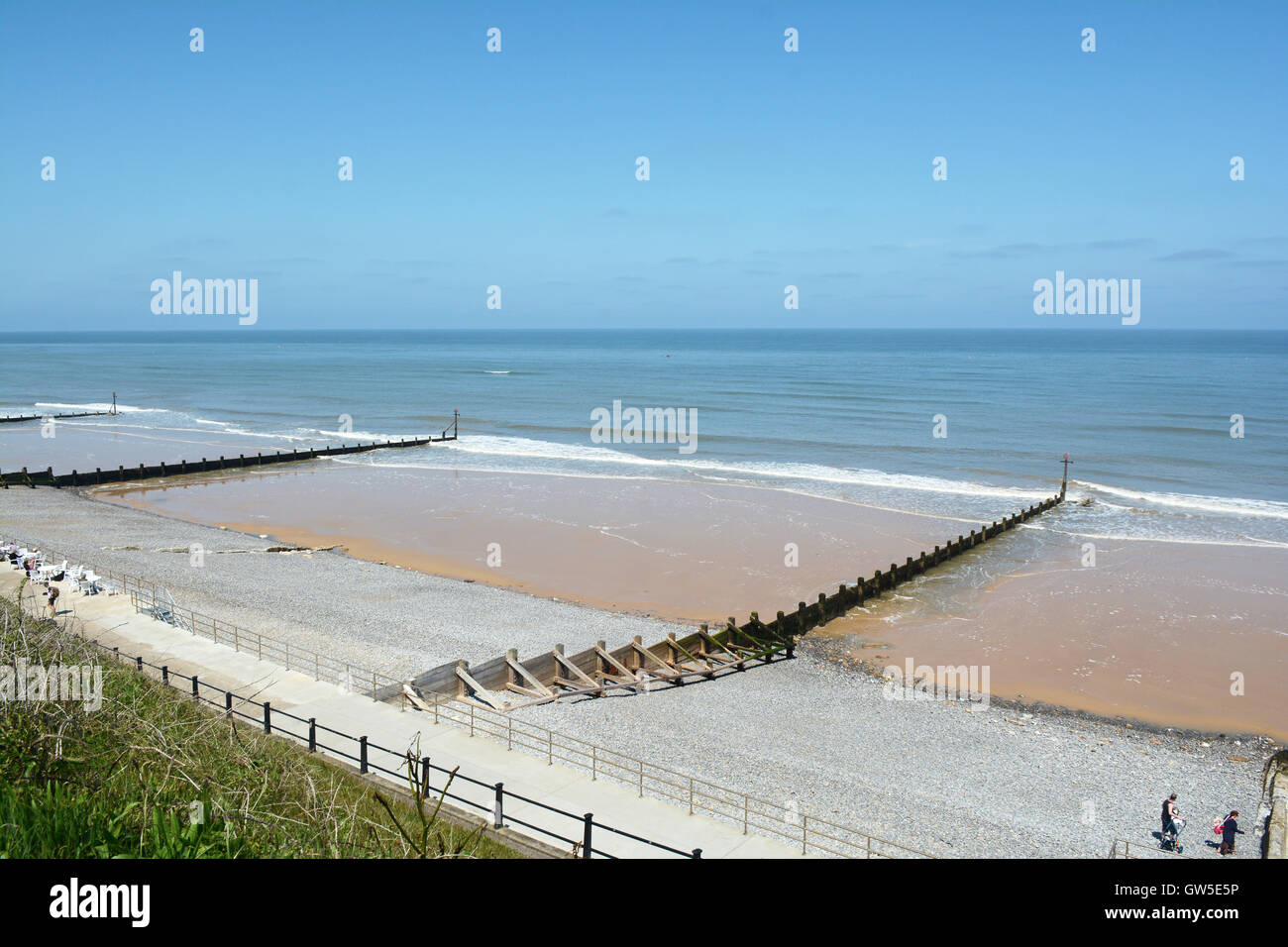 Groynes at Sheringham Beach - Norfolk, UK Stock Photo - Alamy