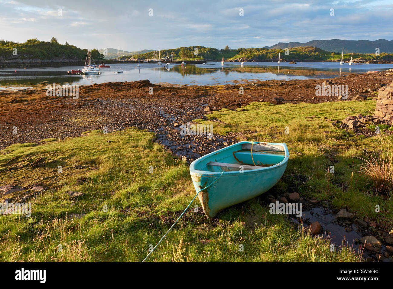 Boats at Badachro village in the Scottish Highlands Stock Photo - Alamy