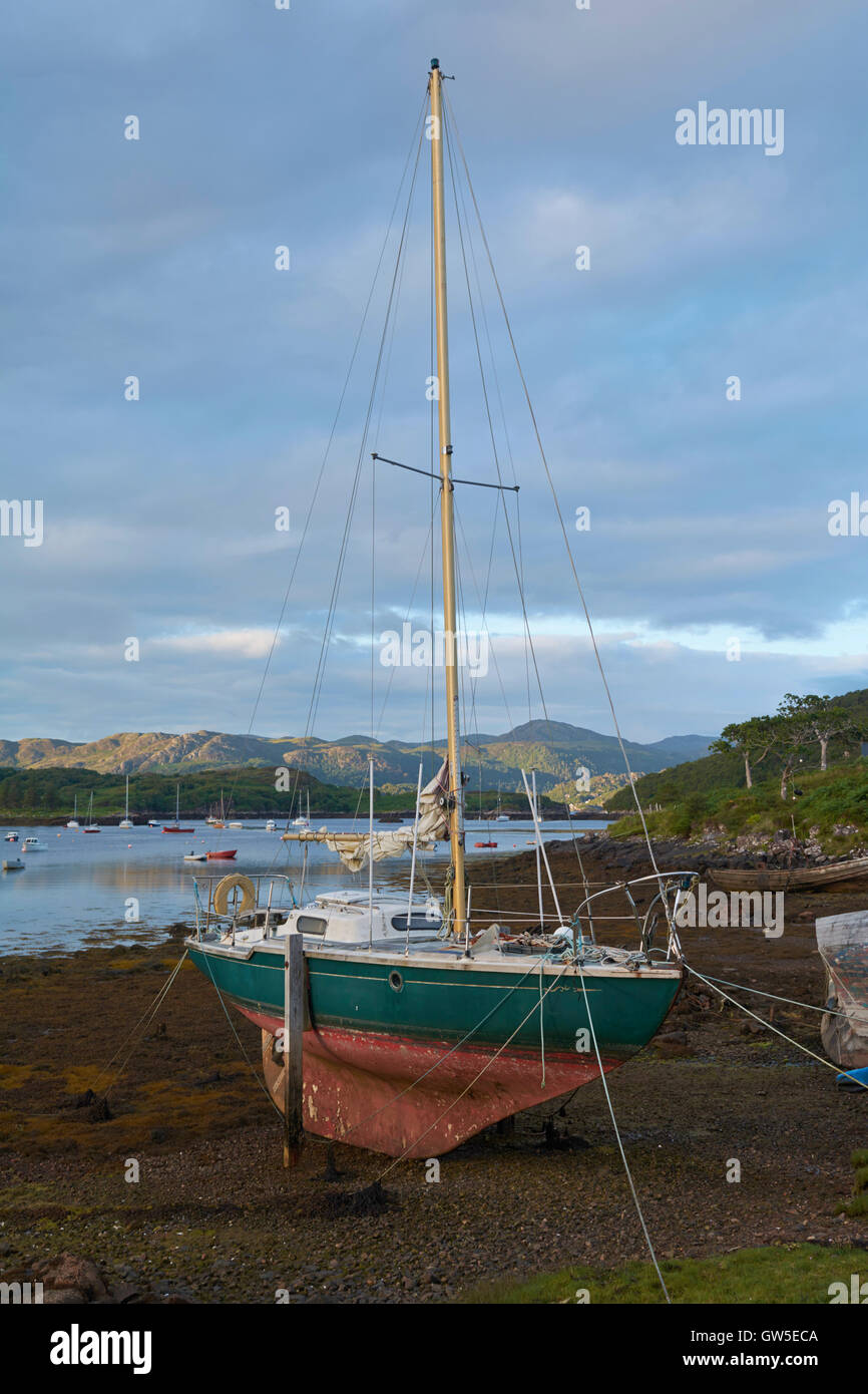 Boats at Badachro village in the Scottish Highlands Stock Photo - Alamy