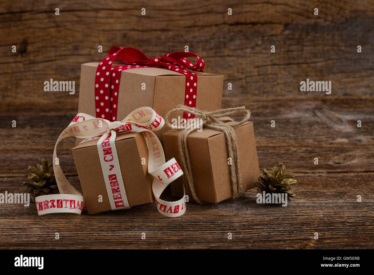 Handmade gift boxes Stock Photo - Alamy