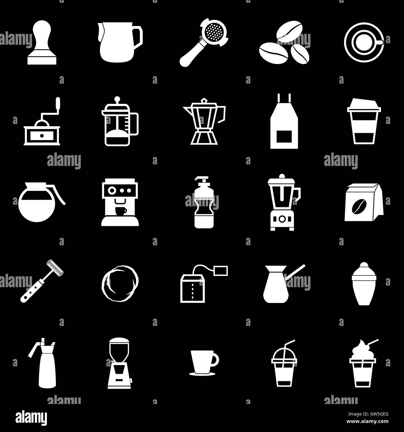 Barista icon on black background, stock vector Stock Vector Image & Art - Alamy