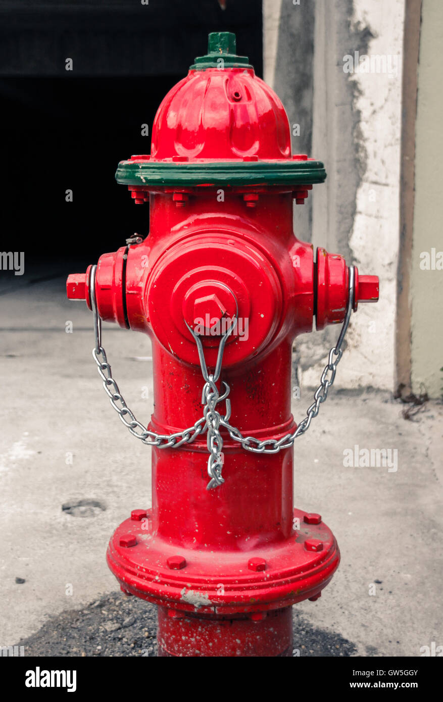 Photograph of a Red metal water hydrant Stock Photo - Alamy