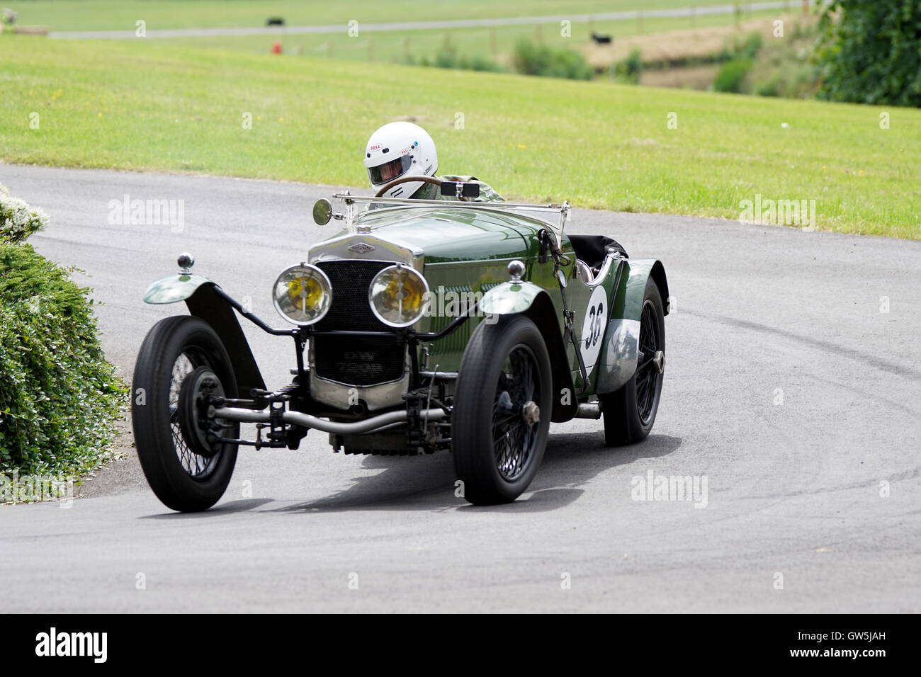 Chris Batty powers his 1930 Frazer Nash Bugatti into the roundabout at ...