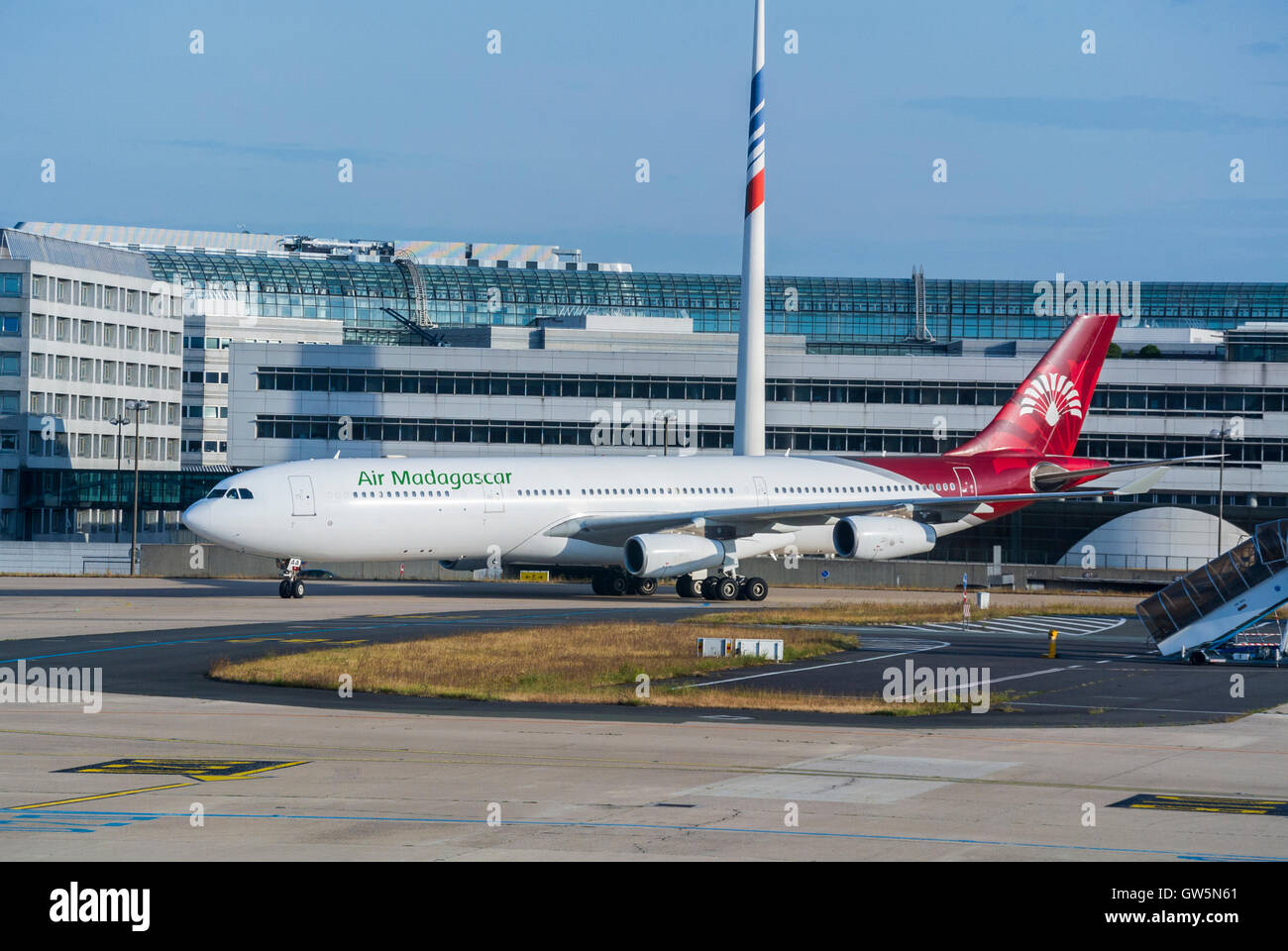 Paris, France, Jet, Air Madagascar, Plane on Runway at Airport Roissy ...
