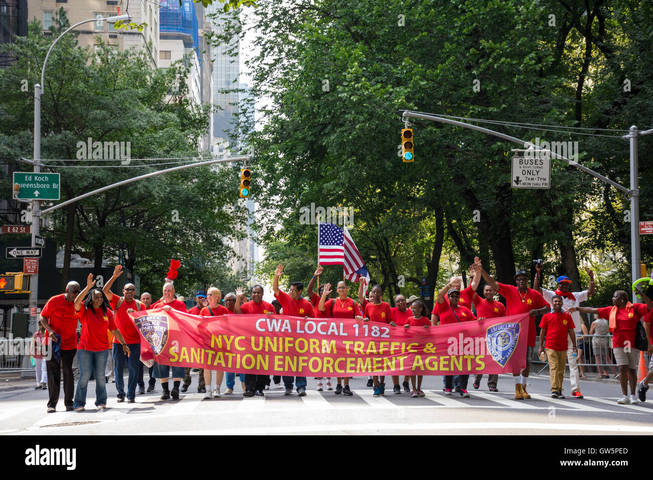 Thousands of working New Yorkers gathered a crowd in Manhattan's Fifth ...