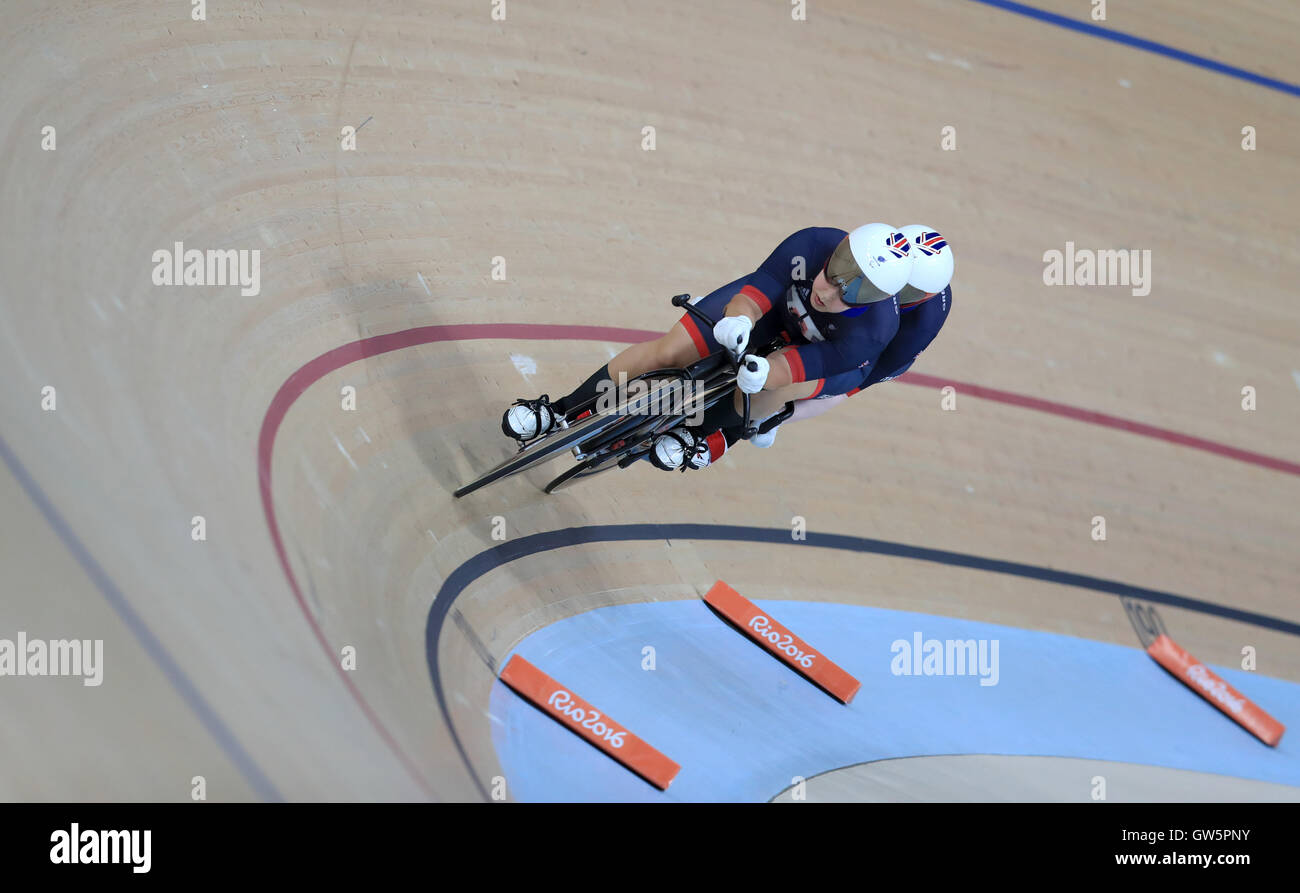 Great Britain's Sophie Thornhill and pilot Helen Scott compete in the ...