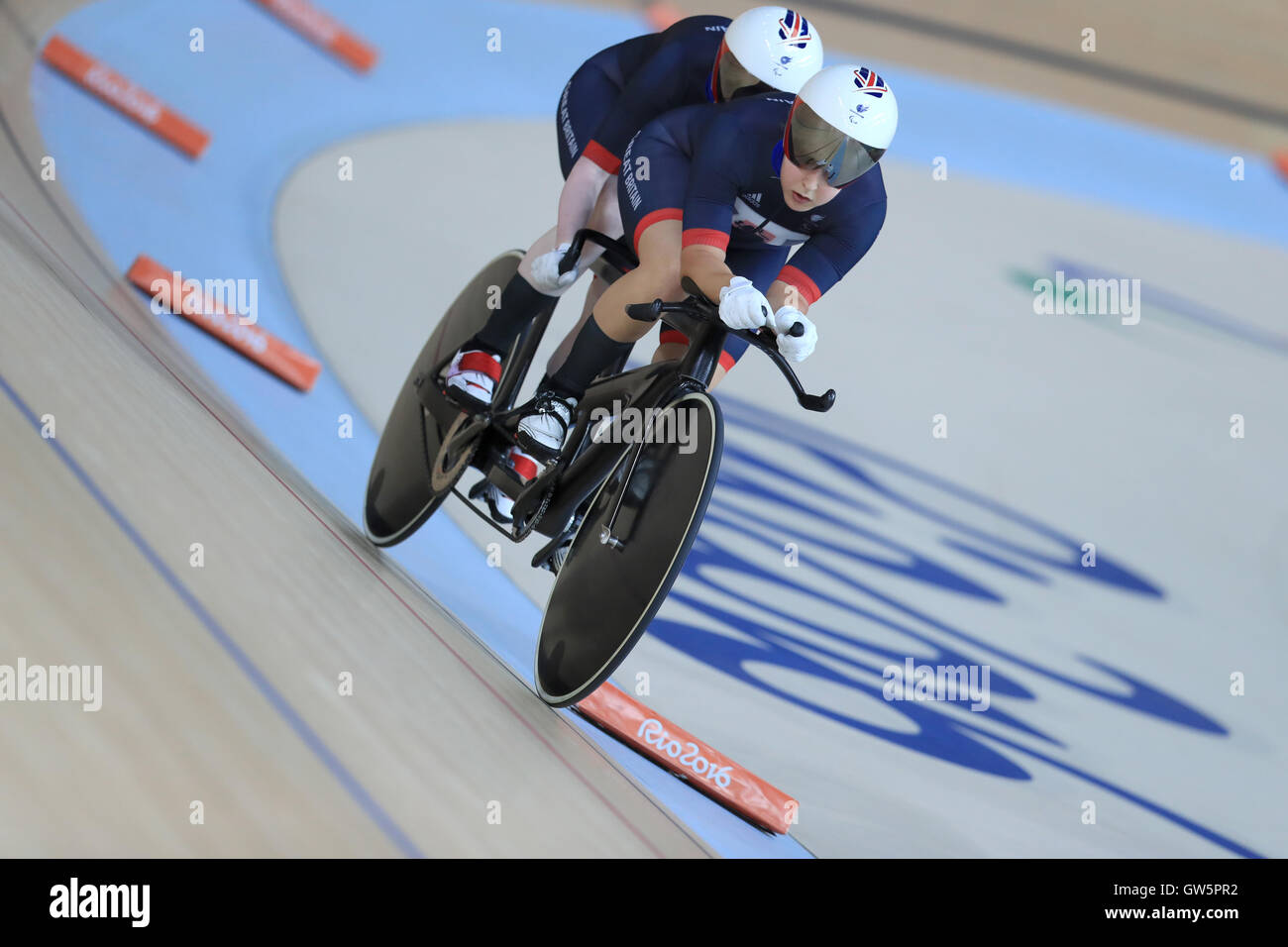 Great Britain's Sophie Thornhill and pilot Helen Scott compete in the ...