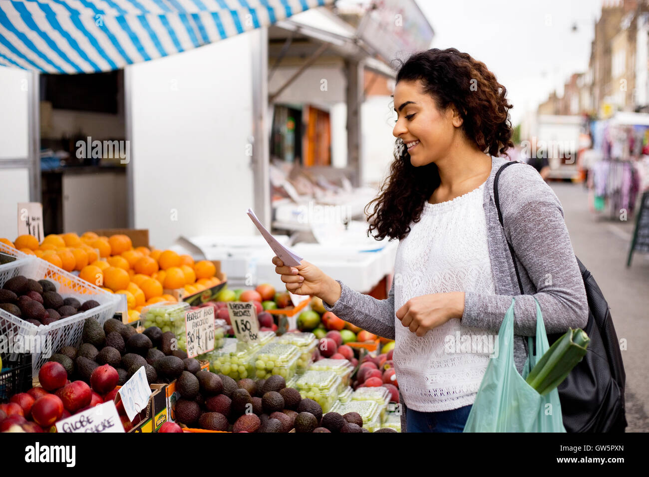 Woman to read list hi-res stock photography and images - Alamy